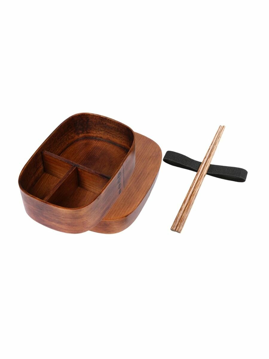 Деревянный ланч-бокс Многоразовый контейнер для еды необязательный