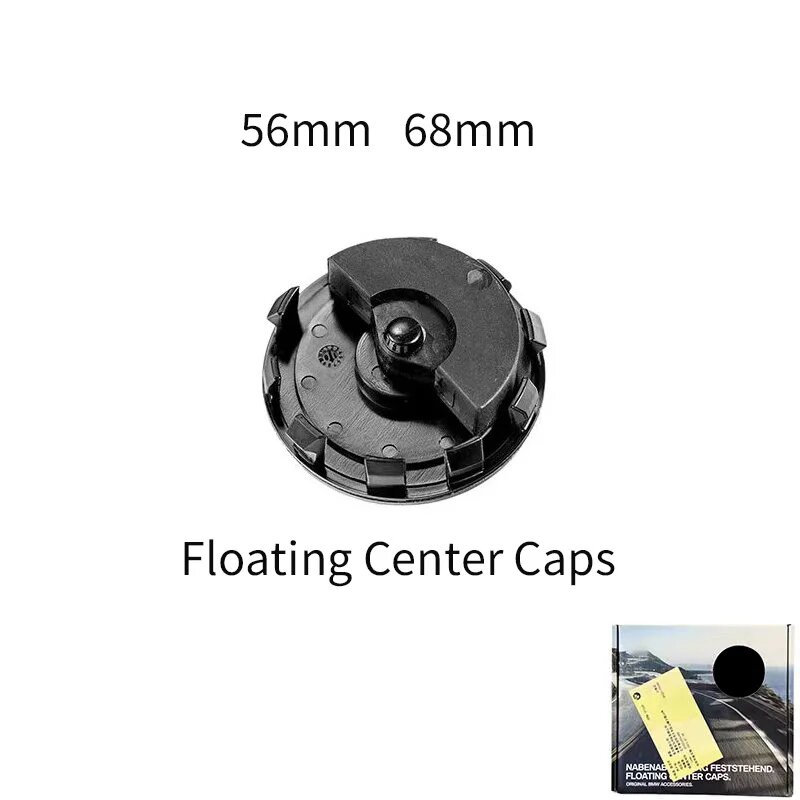 Колпаки центровочные плавающие BMW 56/68mm Full-Black