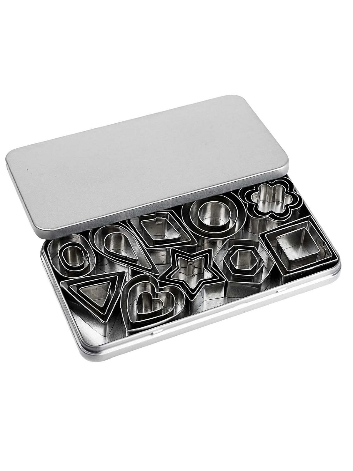 Формы для печенья из нержавеющей стали Формочки для печенья 10 различных форм с ящиком для хранения