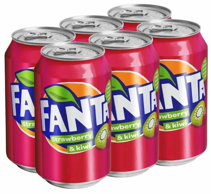 Fanta Strawberry&Kiwi 330 мл 6 шт. (Дания)