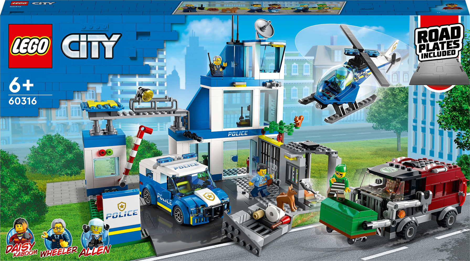 Конструктор LEGO City 60316(N)," Полицейский участок", синий, 668 дет.