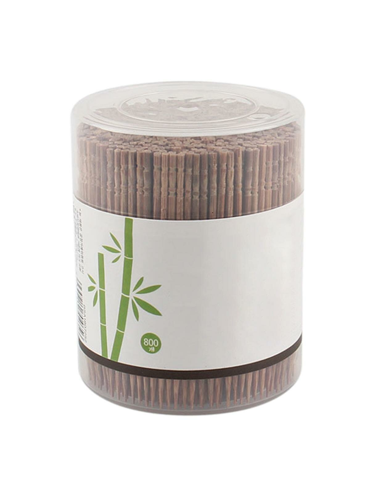 800 шт. одноразовых карбонизированных деревянных зубочисток с одной острой головкой для коктейлей