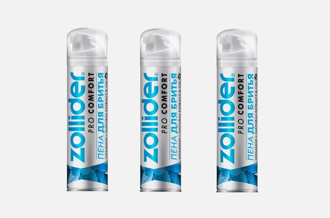 Zollider Pro Sensitive, пена для бритья для чувствительной кожи 200 мл, 3 шт