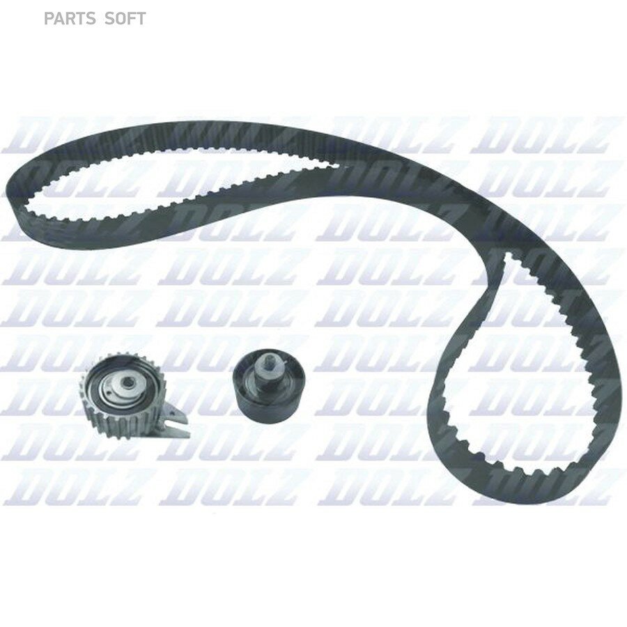 SKD086 DOLZ Ремень ГРМ [163 зуб,24mm] + 2 ролика