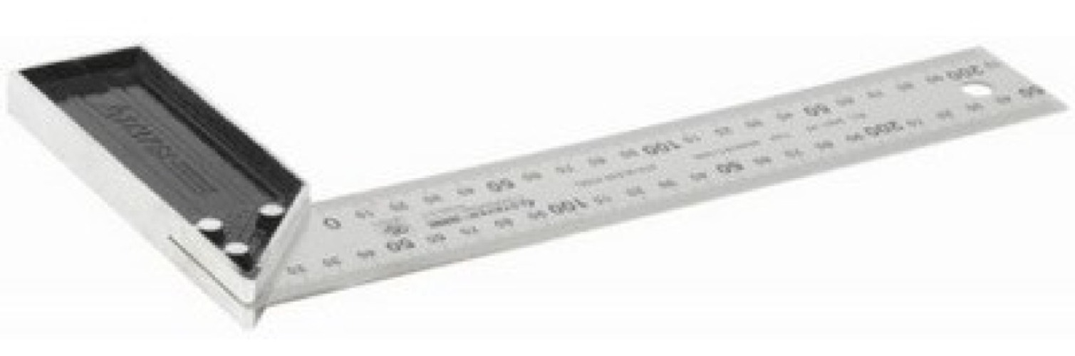Угольник строительный Stayer / Стайер профи с двусторонней шкалой, из нержавеющей стали, серый, размер 350мм / инструменты