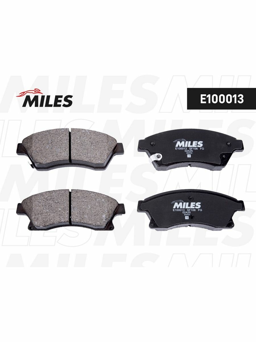 Тормозные колодки дисковые передние MILES E100013 для CHEVROLET Cruze, OPEL Astra