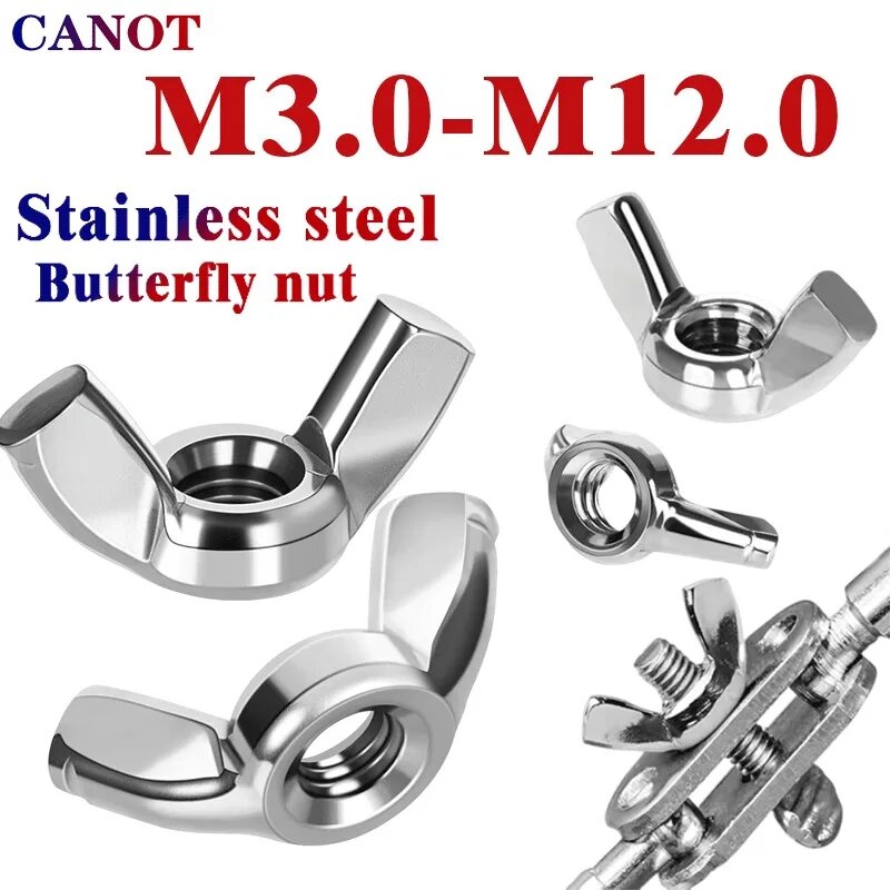Гайки барашковые LOOZI DIN315 M4 X 10pcs, нержавеющая сталь