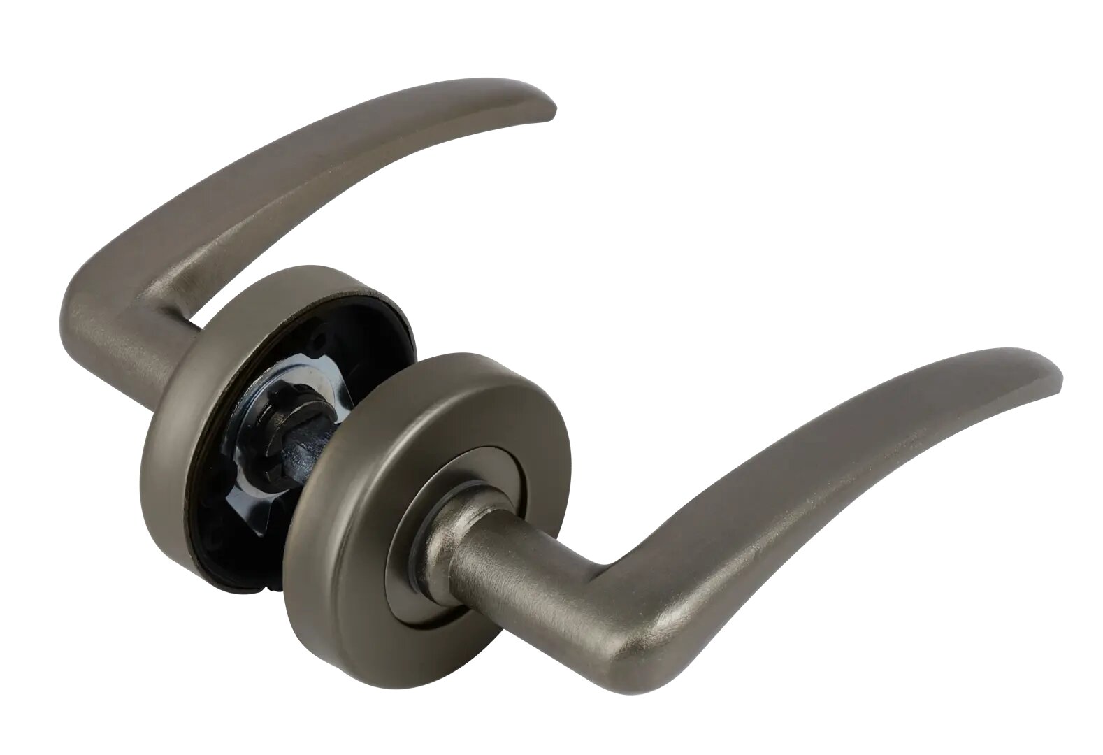 Комплект дверных ручек на розетке Edson E 015-S цвет графит