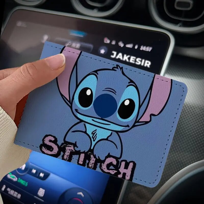 Чехол для водительских прав Стич и Лило на 4 отделения для карт