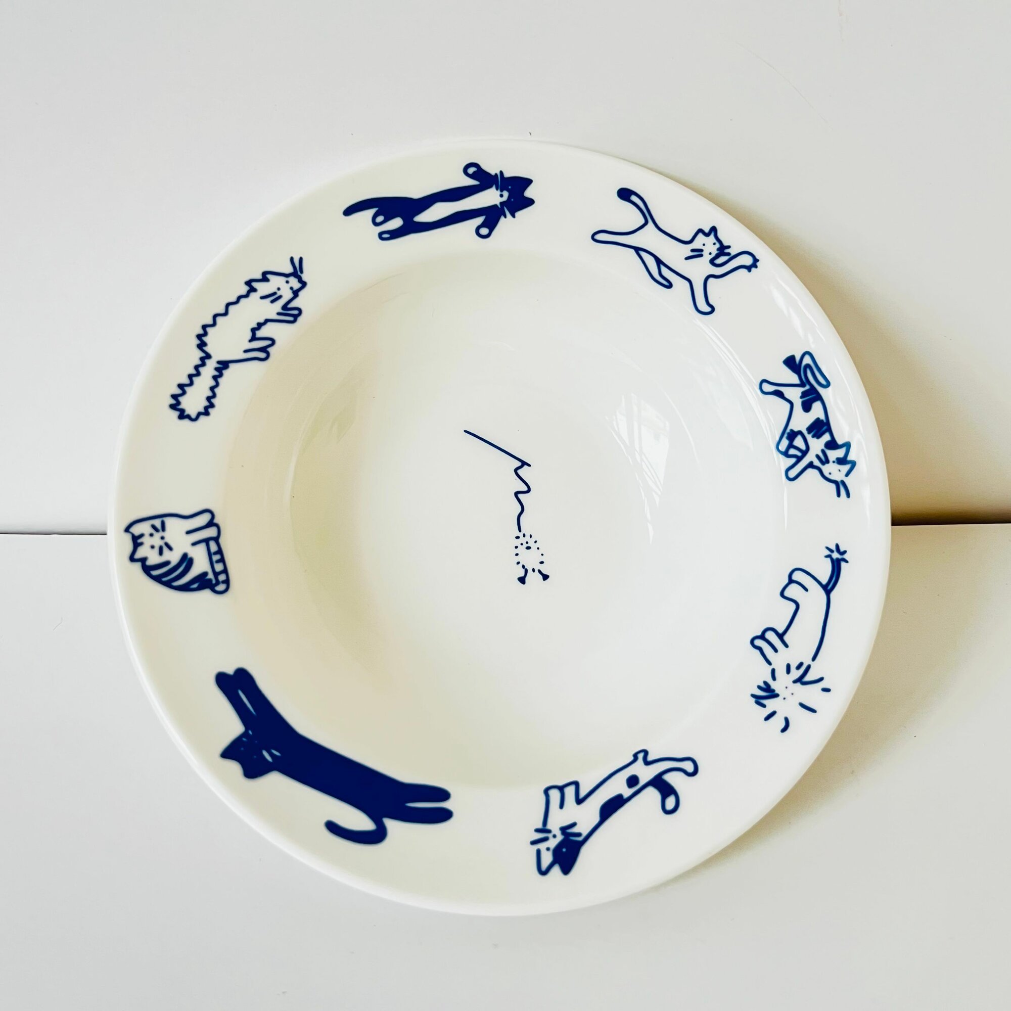 Тарелка "Коты" универсальная, керамика, бело-синяя, 14.5, 200мл