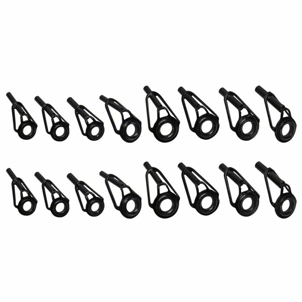 Рыболовные принадлежности и снаряжение, Набор направляющих колец - железо, керамические кольца, упаковка 16 шт