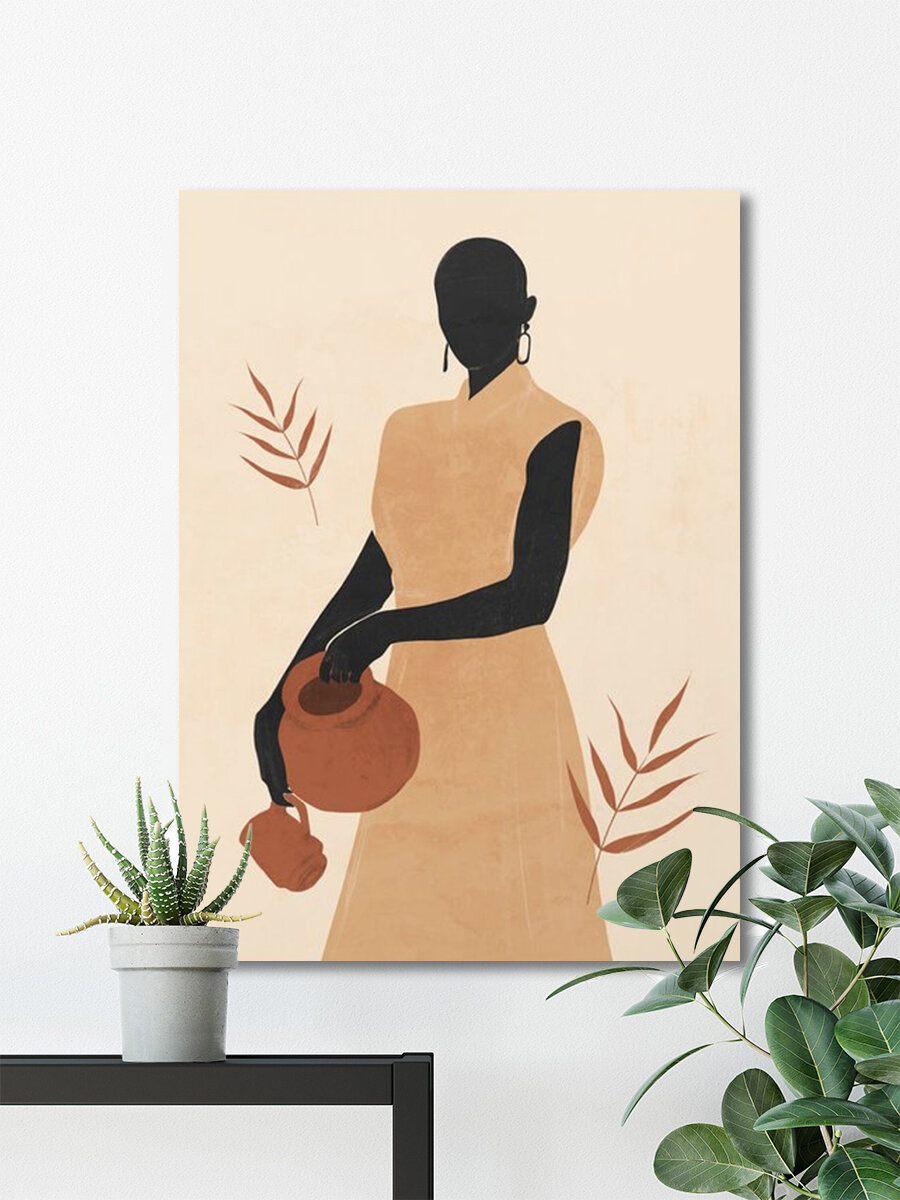 Картина на стену - "Девушка арт иллюстрация" , 50х70 см.