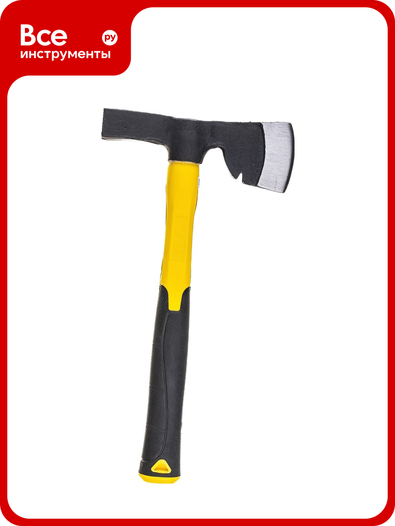 Стальной молоток-топор Спец 600 г, фибергласовая рукоять с резиновой накладкой СПЕЦ-3365