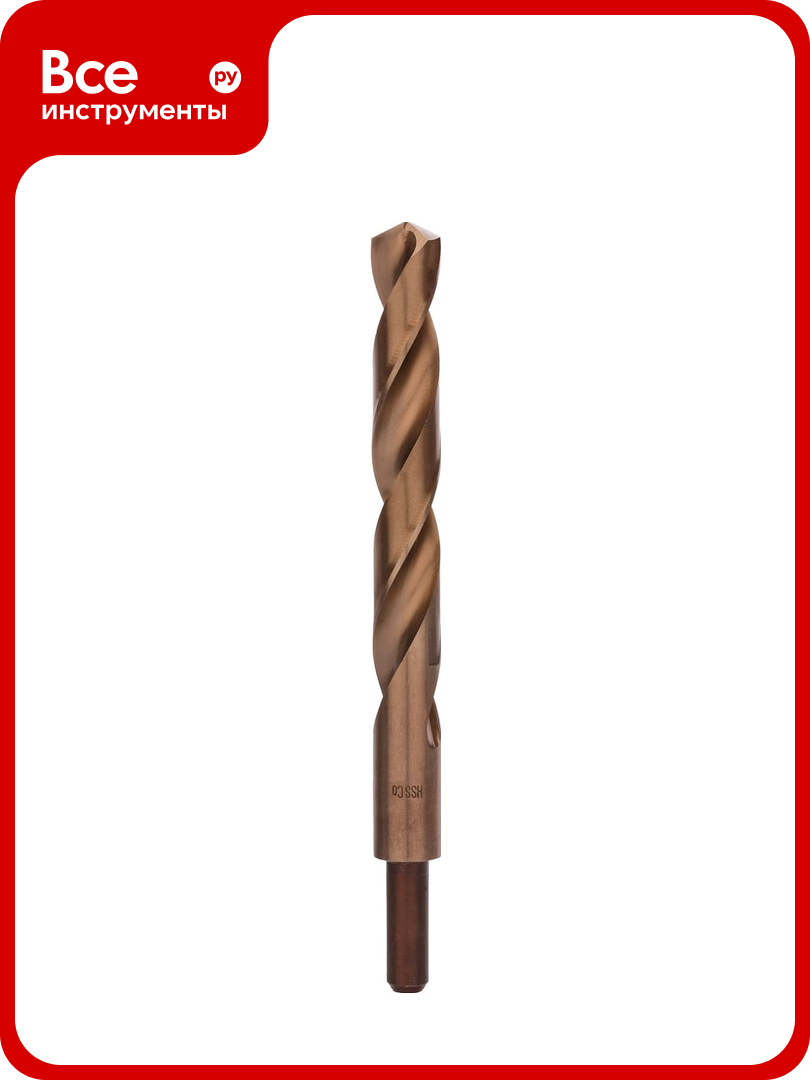 Сверло по металлу 20x205/140 мм, DIN338, HSSE-Co5, хв-к 10 мм H-Tools 2060-200, нержавеющая сталь, 0×205