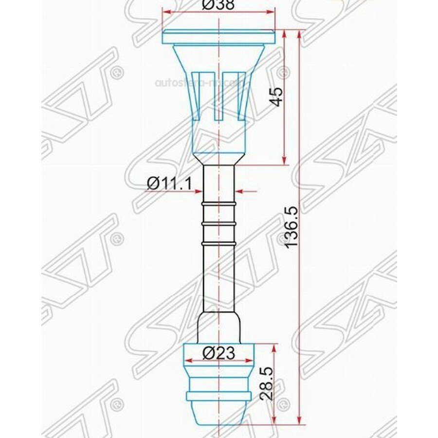SAT ST224656N015 Наконечник катушки Nissan AD 99-08 / Primera 01-08 QG13DE; QG15DE; QG16DE; QG18DE