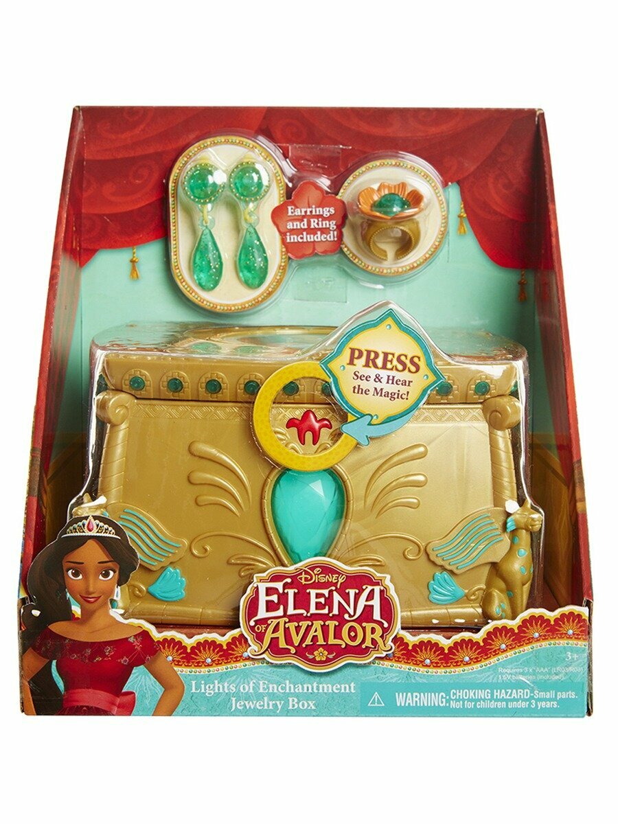 Дисней, Disney Elena Of Avalor Light Of Enchantment Jewelry Box / электронная интерактивная шкатулка для украшений