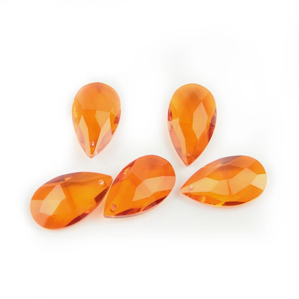 Хрустальные подвески для люстры 50 мм Оранжевый, 100pcs, orange red