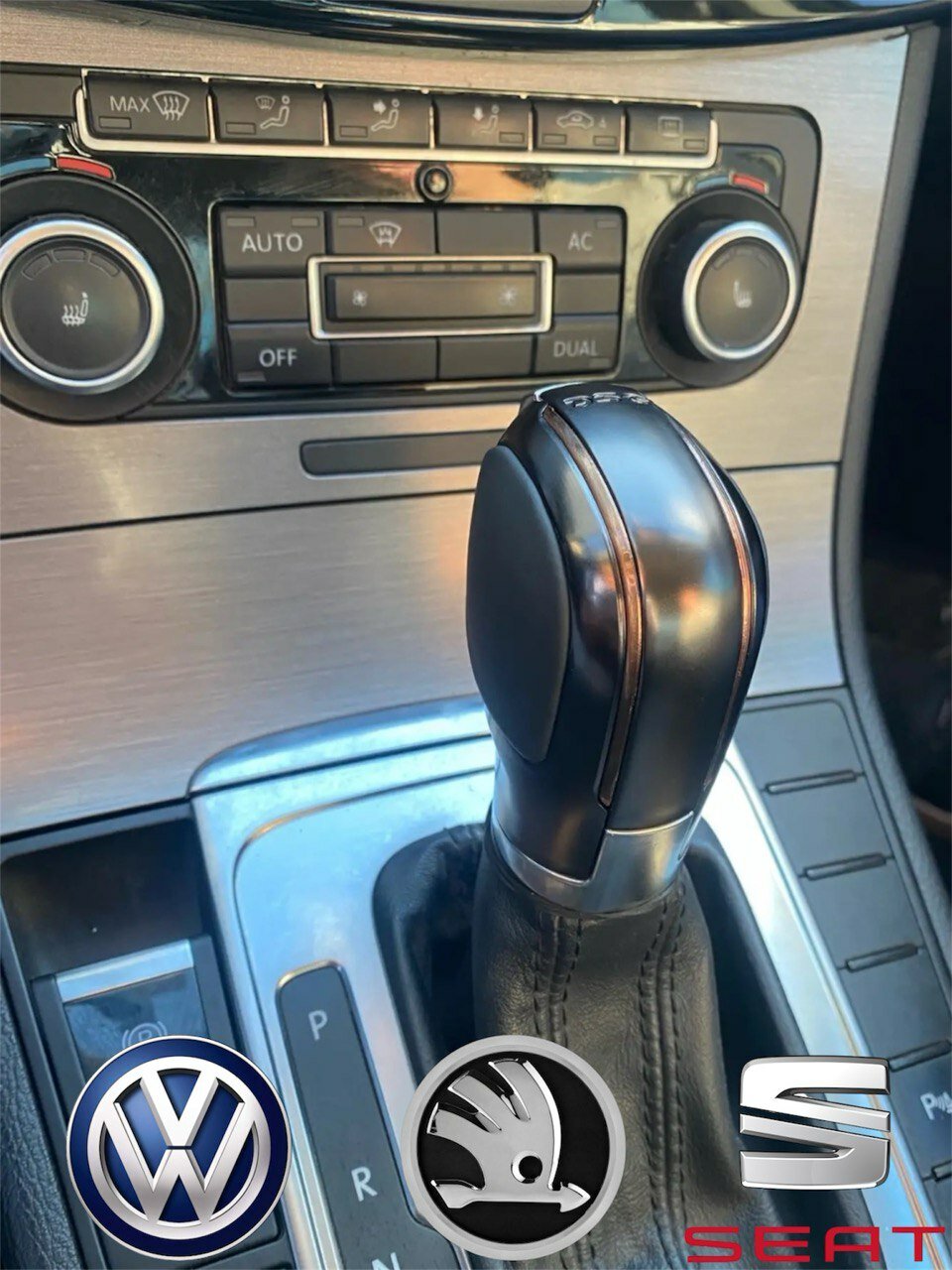 Ручка АКПП DSG (коричневый) для Volkswagen/ Фольцваген Golf, Passat, Passat CC, Tiguan, Jetta, Polo, Touareg, Amarok.