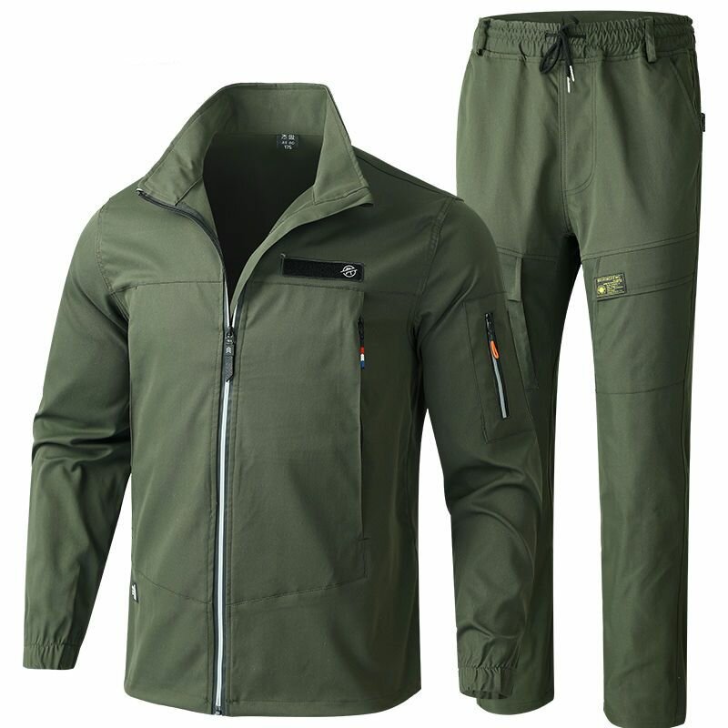 Мужская рабочая одежда из стрейча, подходит для строительства, ремонта автомобилей и т. д, устойчива к истиранию, загрязнению и разрывам