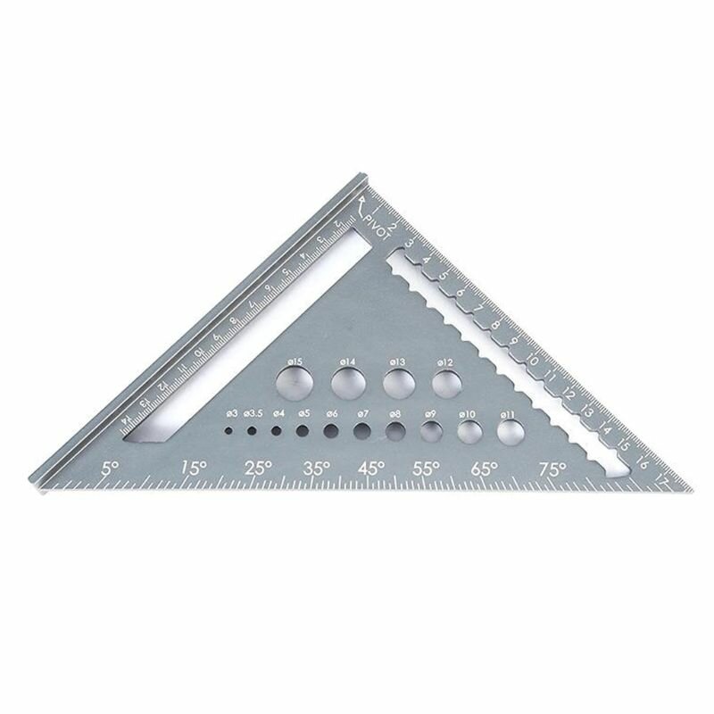 Треугольник доска плотницкая специальный прямой угол 45 градусов угол линейка, серый
