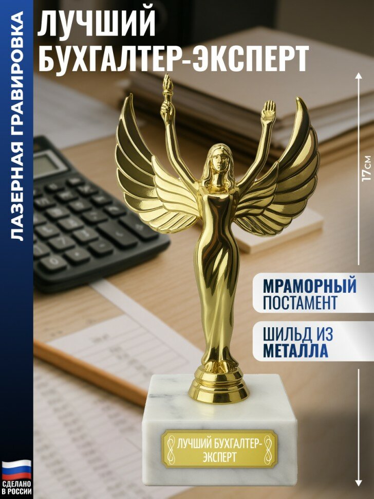 Статуэтка награда Жен. "Лучший бухгалтер-эксперт" (17 см)