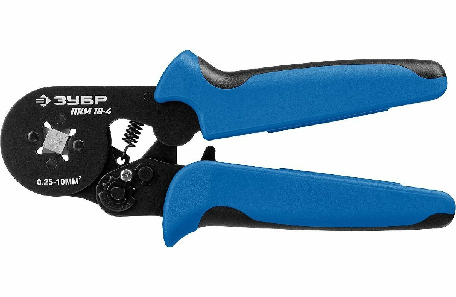 Мультидиапазонные пресс-клещи ЗУБР Профессионал ПКМ-10-4 0.25-10 мм. кв с квадратным профилем для втулочных наконечников (22695)