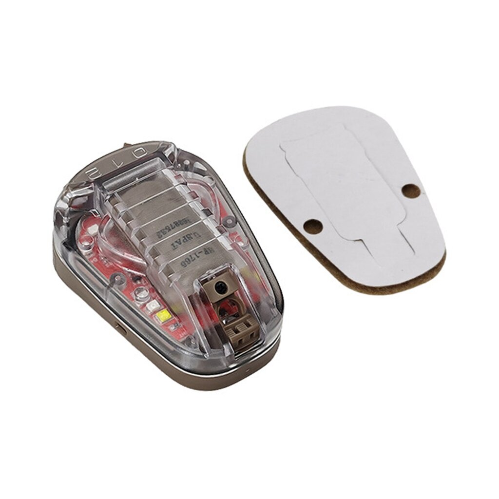 Сигнальная лампа для мотоциклетного шлема в виде божьей коровки-песочный цвет-красный свет