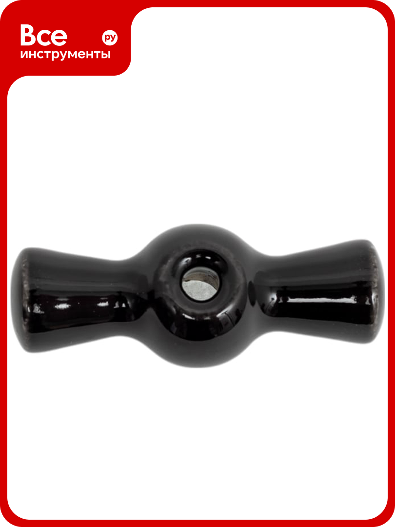 Керамическая ручка выключателя Bironi черного цвета B-901-03 для накладного монтажа, стильный и надежный аксессуар