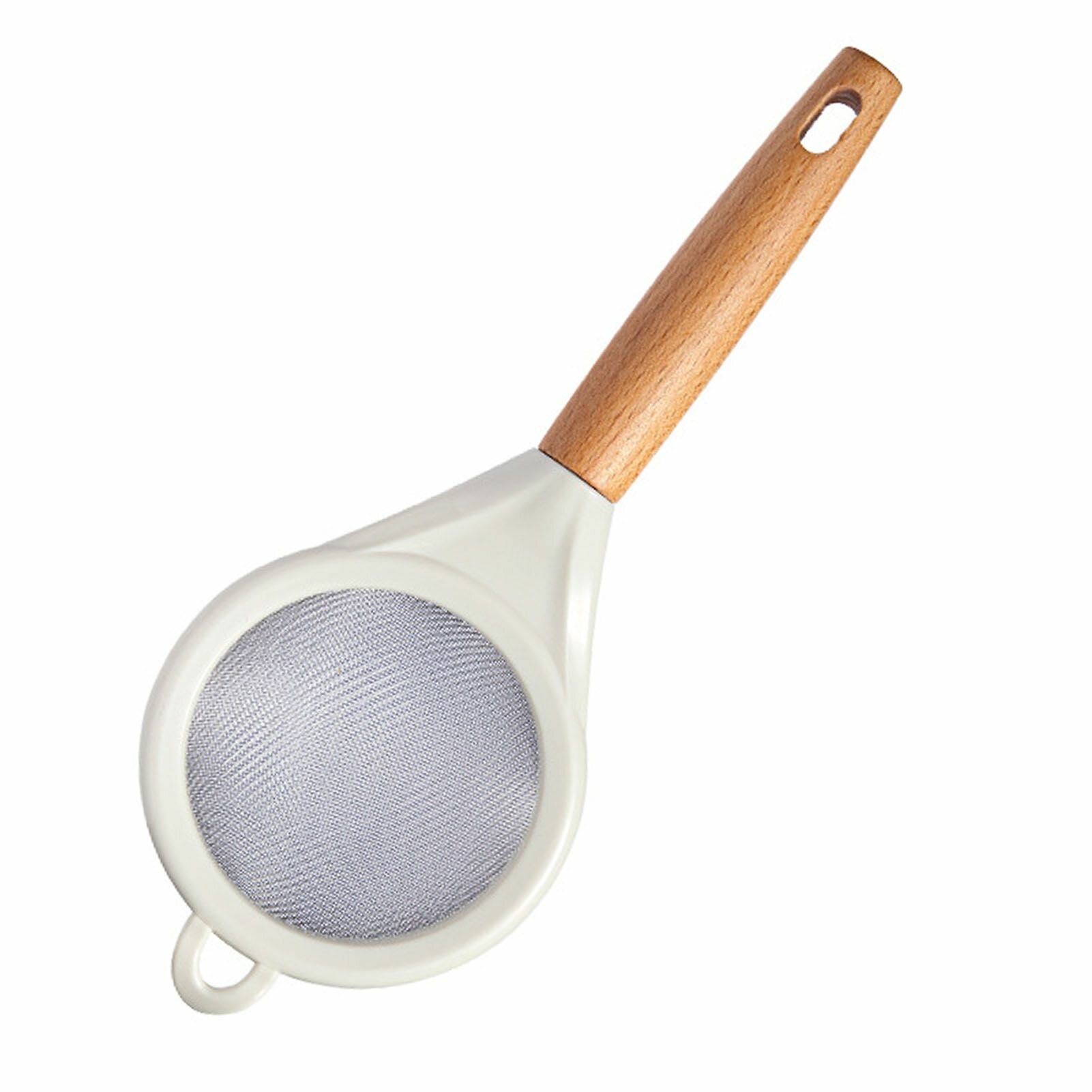Сито для муки с деревянной ручкой и мелкой сеткой из нержавеющей стали удобное и универсальное для просеивания, выпечки и процеживания напитков