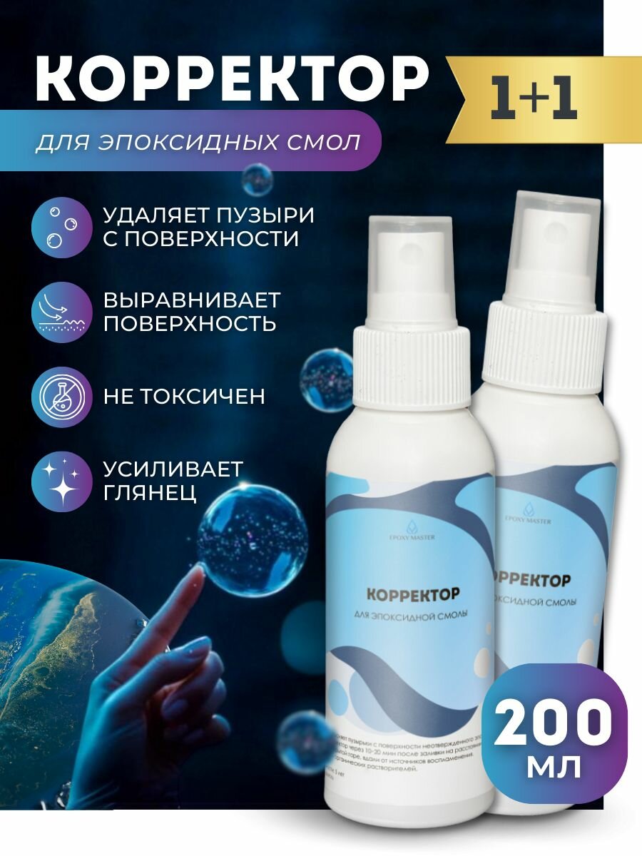 Набор корректоров для эпоксидной смолы, 2 штуки по 100мл EPOXYMASTER