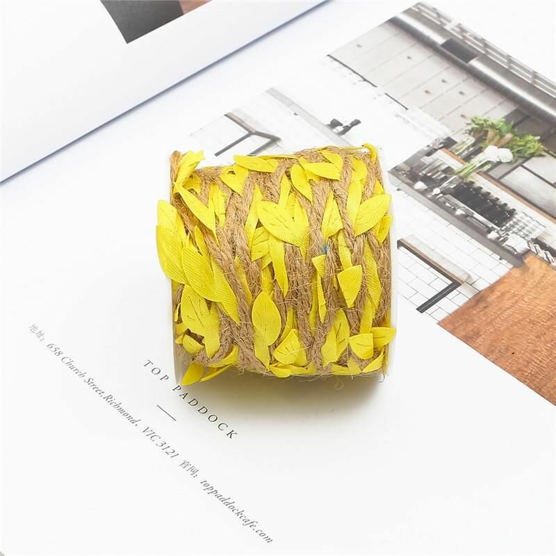 Лента из листьев мешковины, натуральная джутовая веревка из ротанга для настенного монтажа, для деревенской свадьбы, дома, сада, вечеринки в джунглях, декора для поделок своими руками