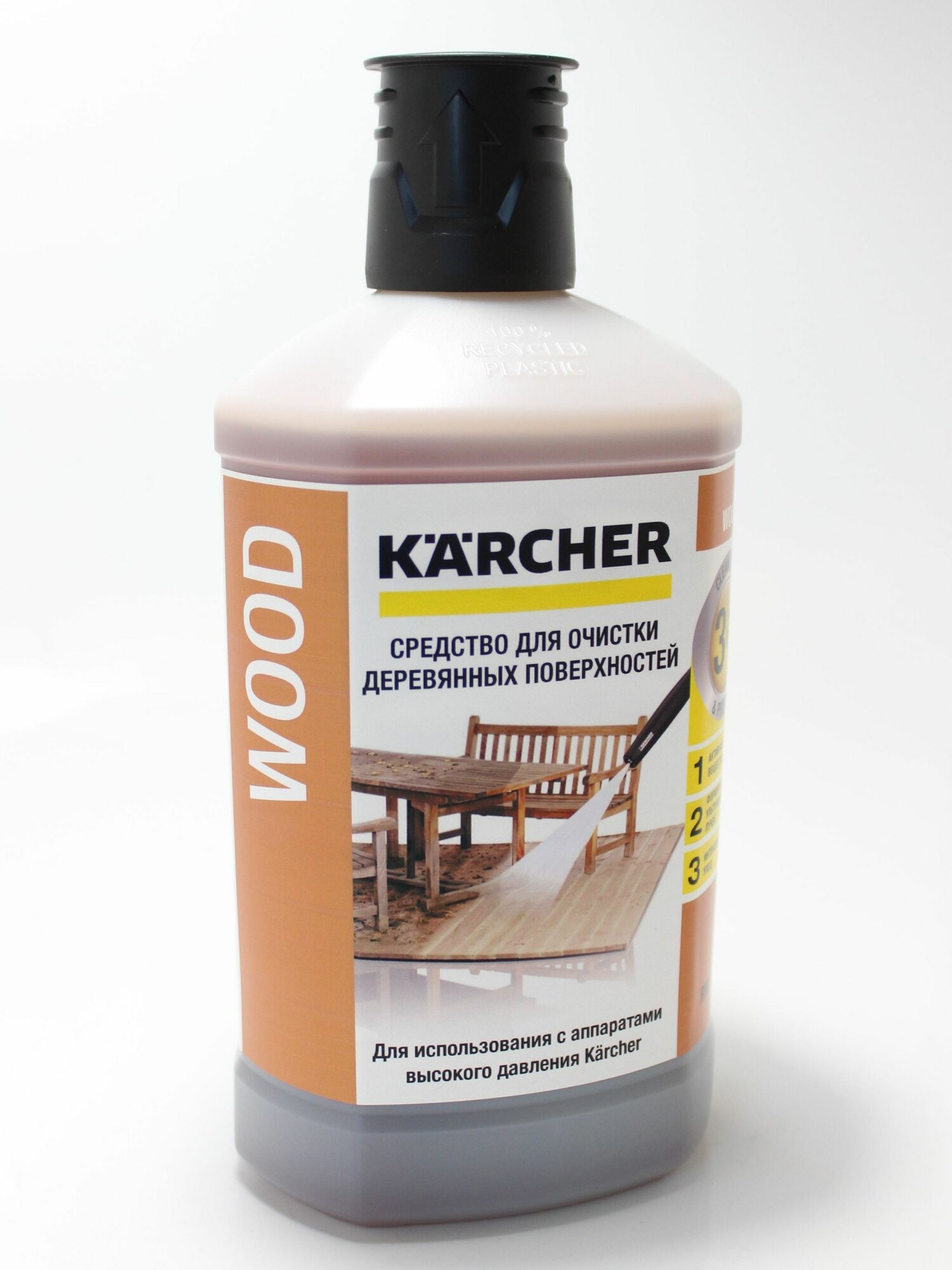 Средство для чистки Karcher 3 в 1 для деревянного пола, биоразлагаемый состав, 1л