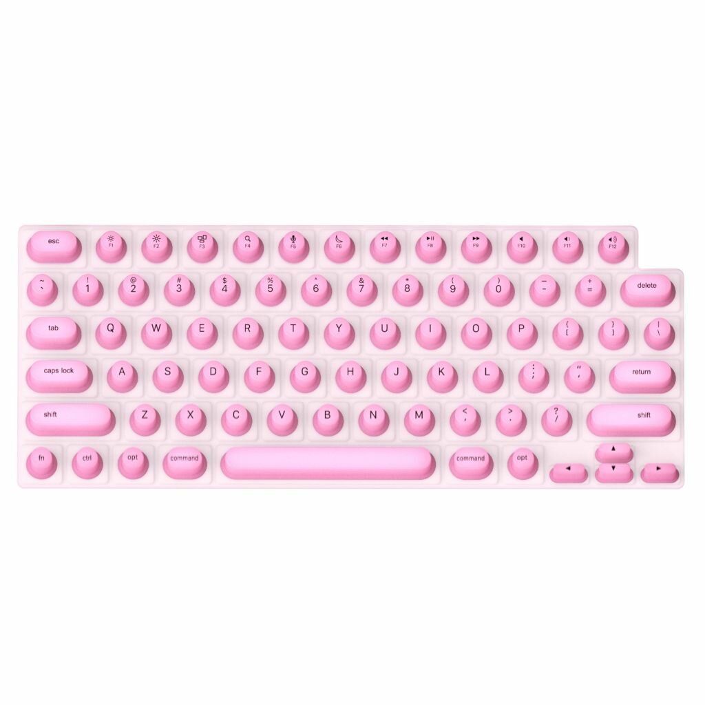 Чехол-клавиатура для длинных ногтей MacBook 14/16 и Air 13/15, Розовый