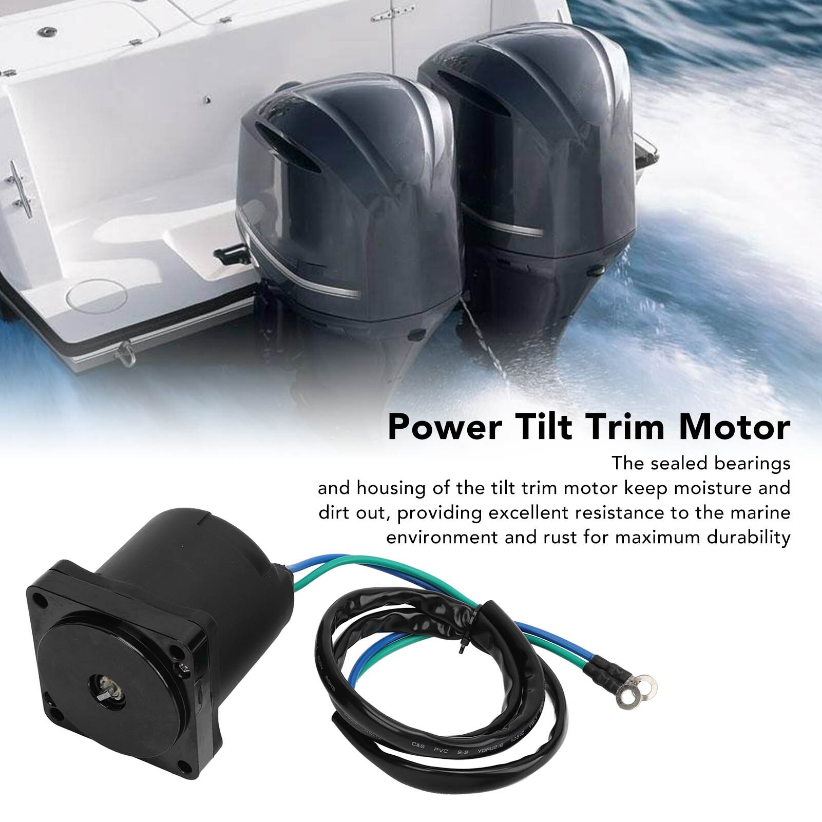 Мотор наклона трима 5033838 Реверсивный прочный подвесной двигатель наклона 12 В Замена для подвесного двигателя Suzuki 4-тактный DF90 DF225 DF150 DF300