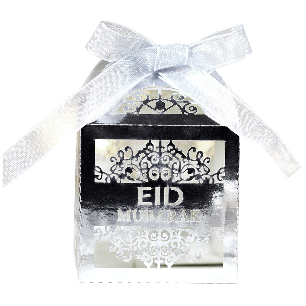 100шт Коробки для конфет Eid Mubarak Украшение для Рамадана Полые подарочные коробки Исламские Мусульманские
