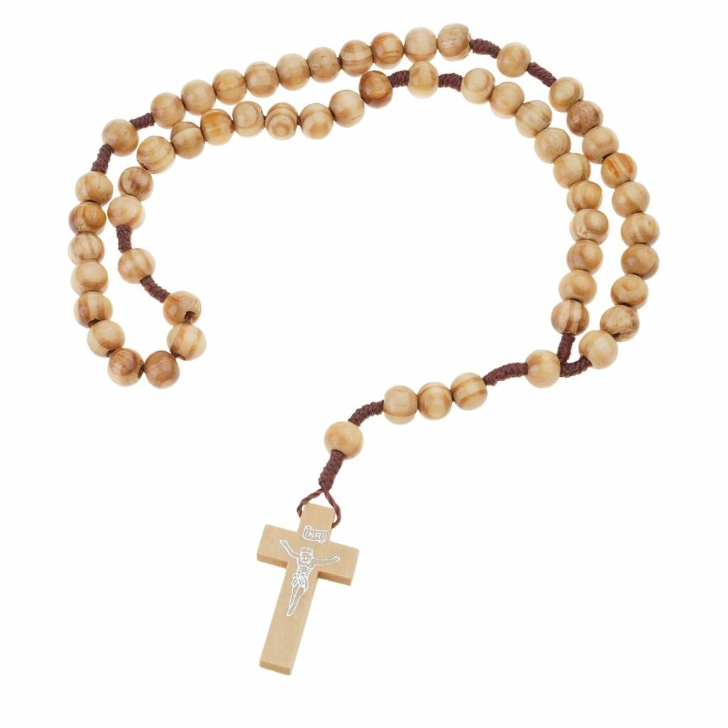 Четки из дерева с крестом