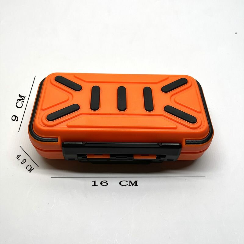 Коробка-органайзер-раскладушка для мушек и мелочей, M, оранжевая, 16*9*4.5 см.