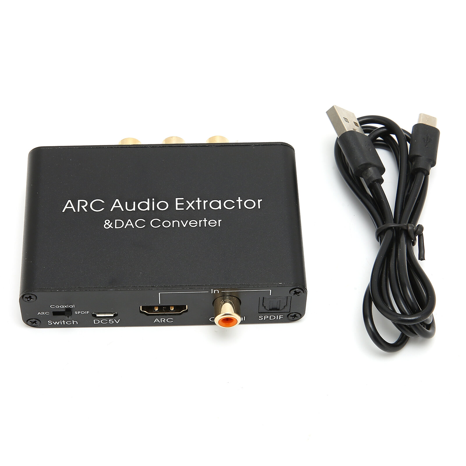 HD Multimedia Interface ARC Extractor Digital to Analog Audio DAC Converter for HDTV DVD
