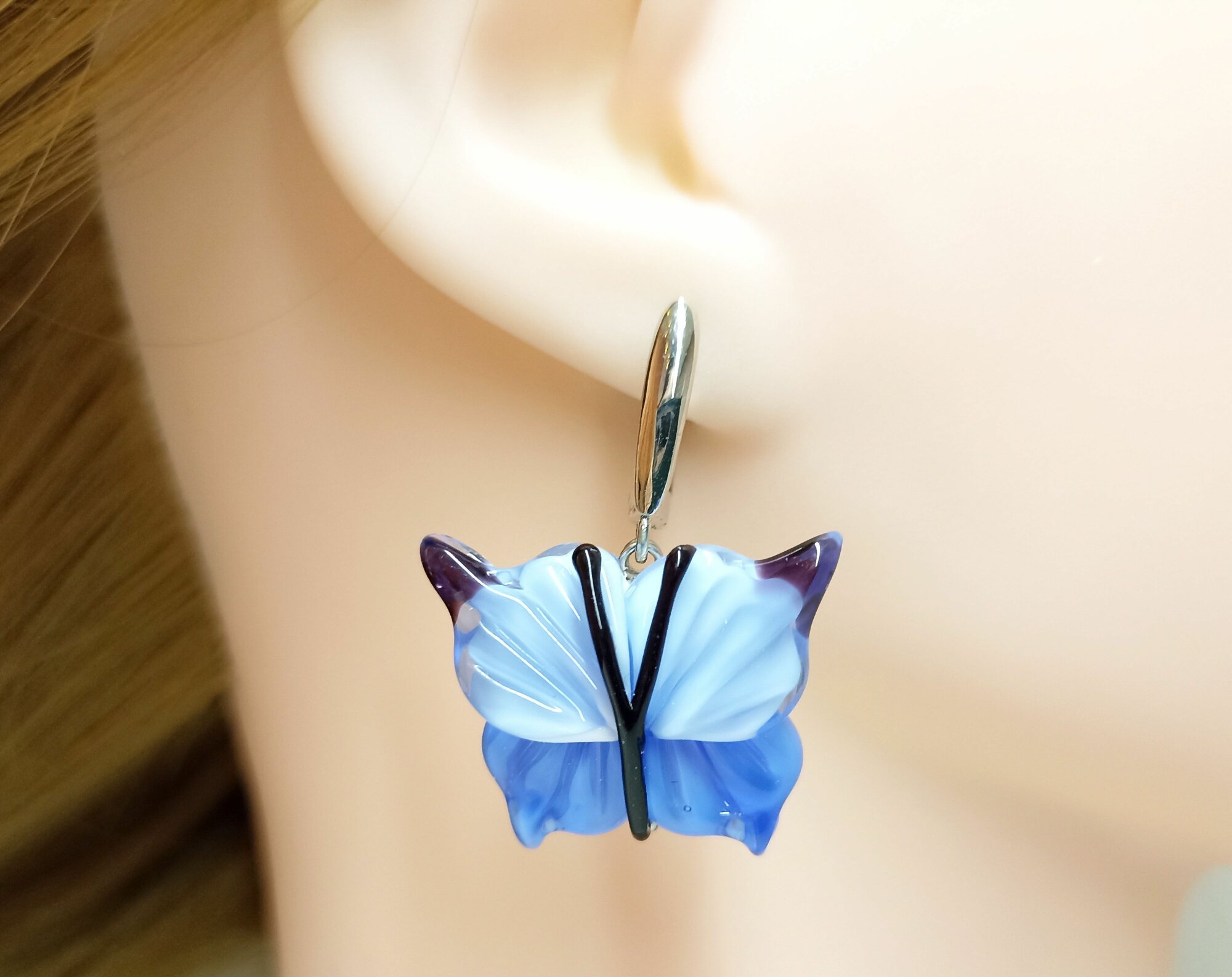 Серьги, муранское стекло