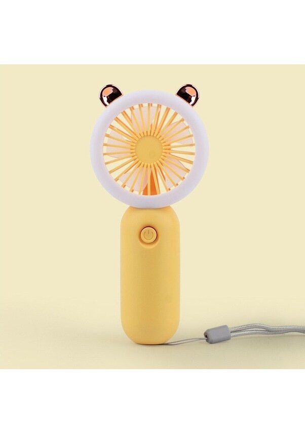 Мини-вентилятор с 3 скоростями, регулируемый и заряжаемый через USB, с функцией ночника, портативный, регулируемый, помощник для сна ребенка