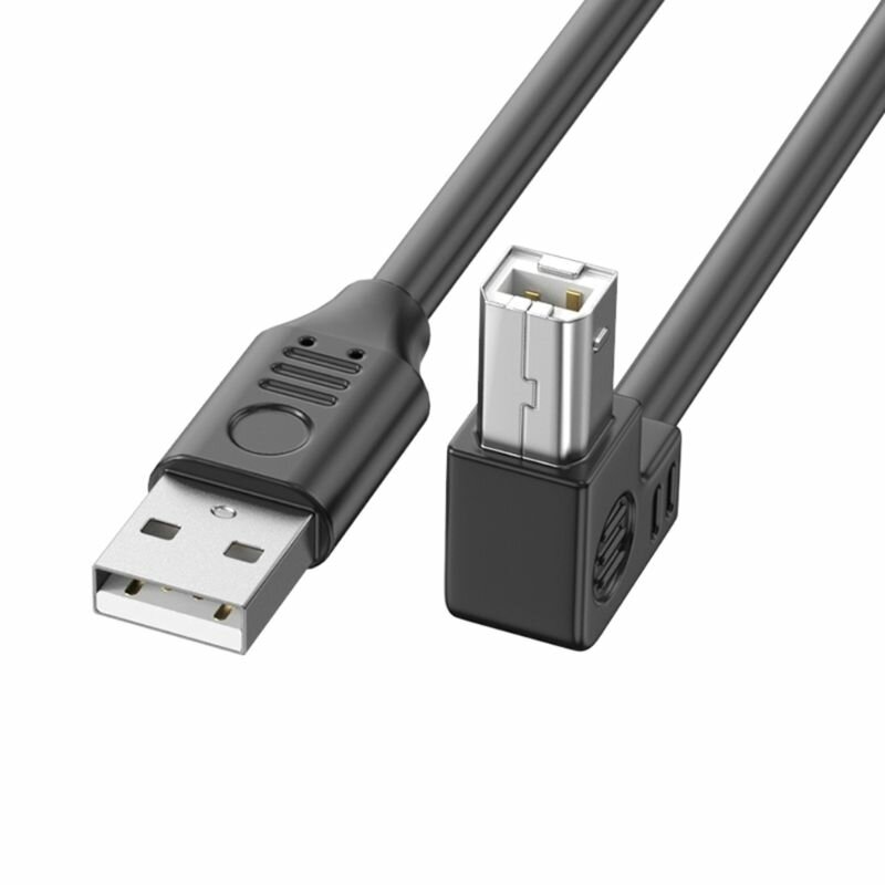 Кабель для передачи данных с квадратным изгибом от USB2.0 к принтеру USB B-0,5 м-нижний изгиб