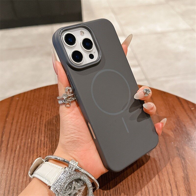 Чехол для айфон 13 про Макс тонкий с магсейф серый / Чехол для iPhone 13 Pro Max тонкий с MagSafe серый