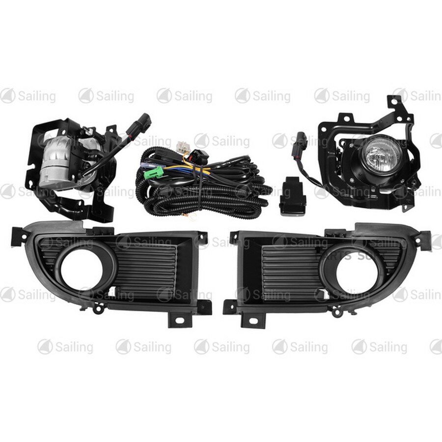 Фара противотуманная (ПТФ) левая+правая комплект с решеткой, проводкой и кнопкой LANCER IX 2005-2010 от официального дистрибьютора, SAILING, артикул MBLMB601A01