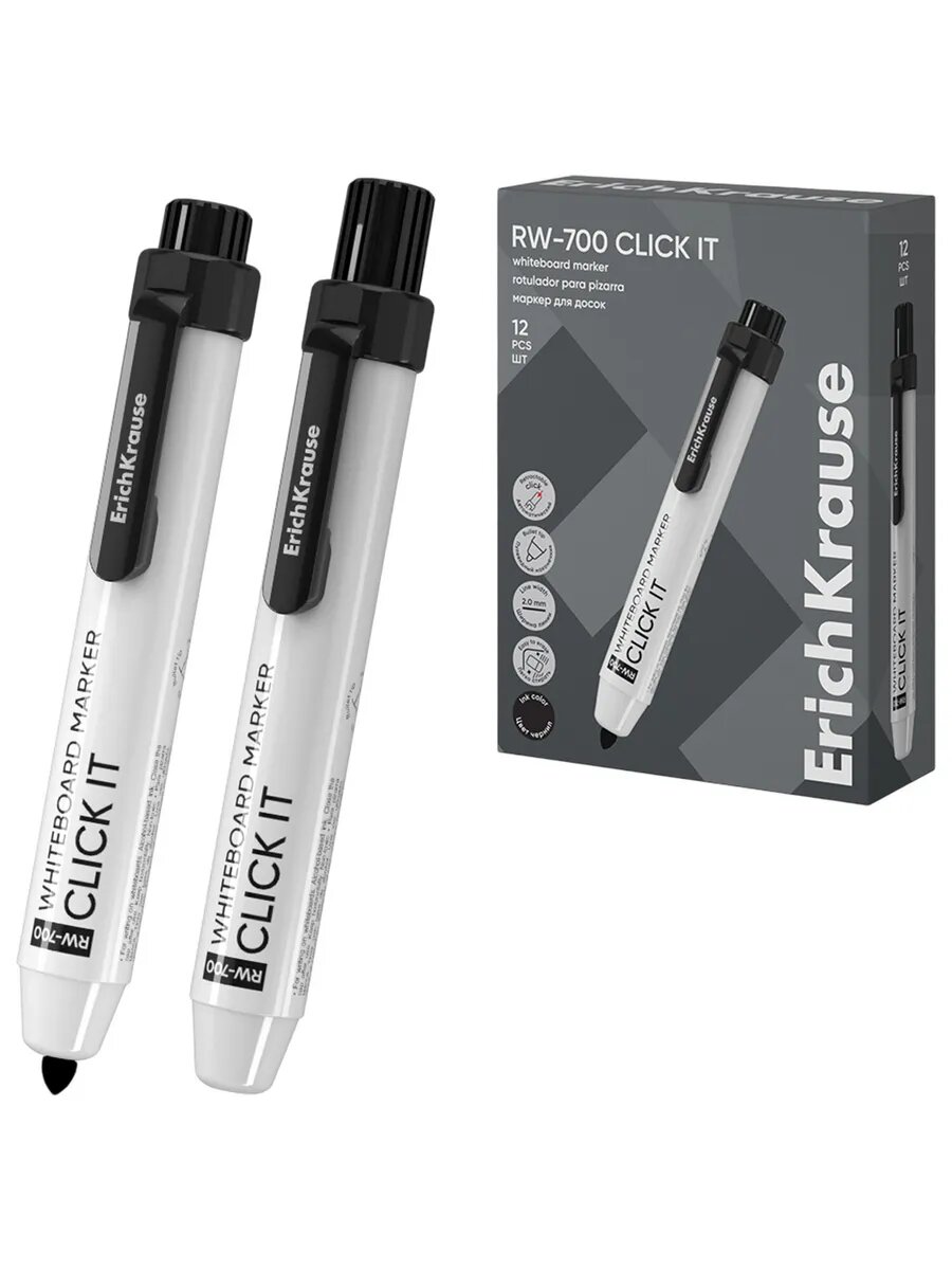 Маркер стираемый для белой доски автоматический 2 мм