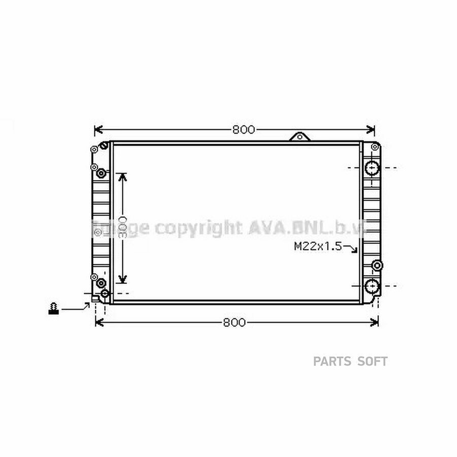 AVA AIA2099_радиатор системы охлаждения! АКПП\ Aud от официального дистрибьютора, AVA, артикул AIA2099