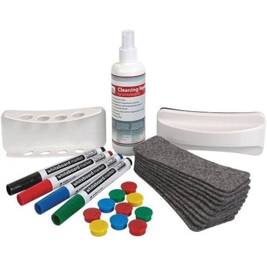 Набор 2X3 2х3 для магнитно-маркерной доски (4 маркера, держатель, чистящее средство, стиратель, салфетки), AS111