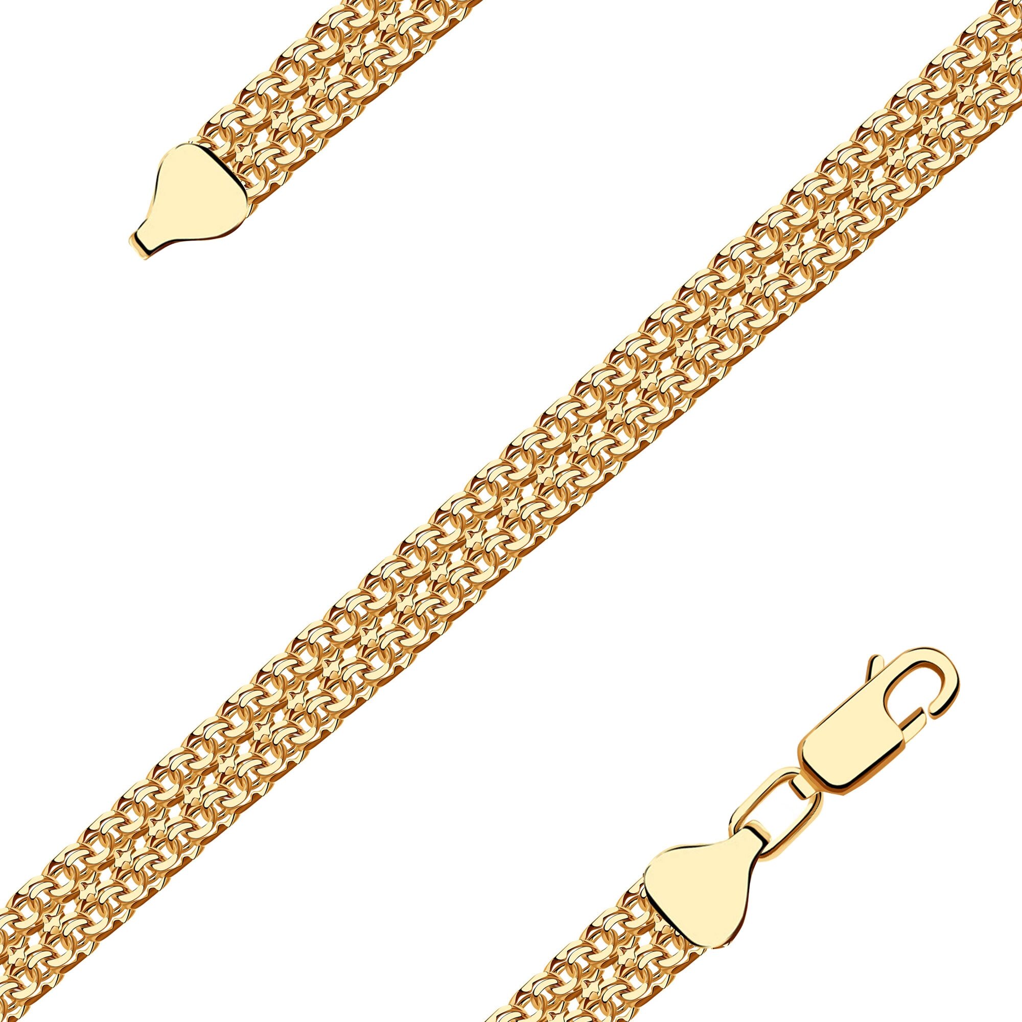 Браслет, красное золото, 585 проба