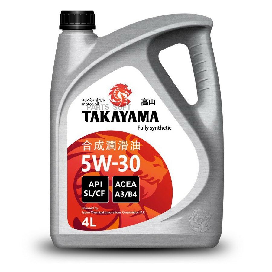 Масло моторное Takayama 5W-30 4л пластик от официального дистрибьютора, TAKAYAMA, артикул 605522