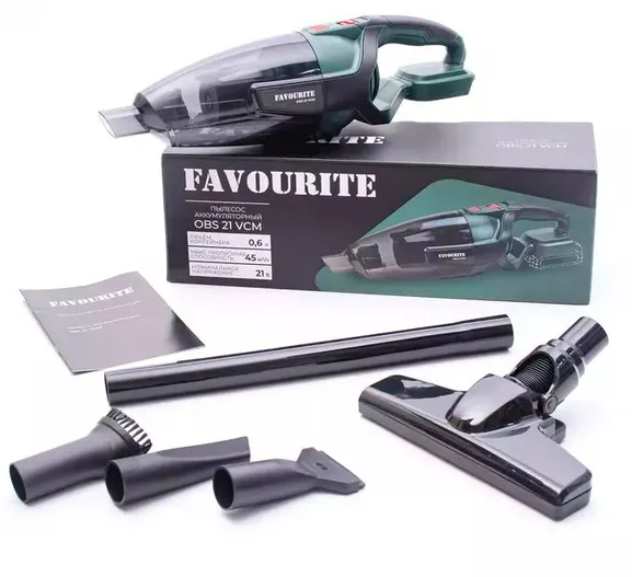OBS 21 VCM Пылесос аккумуляторный Li-ion, 21В, без АКБ и ЗУ FAVOURITE