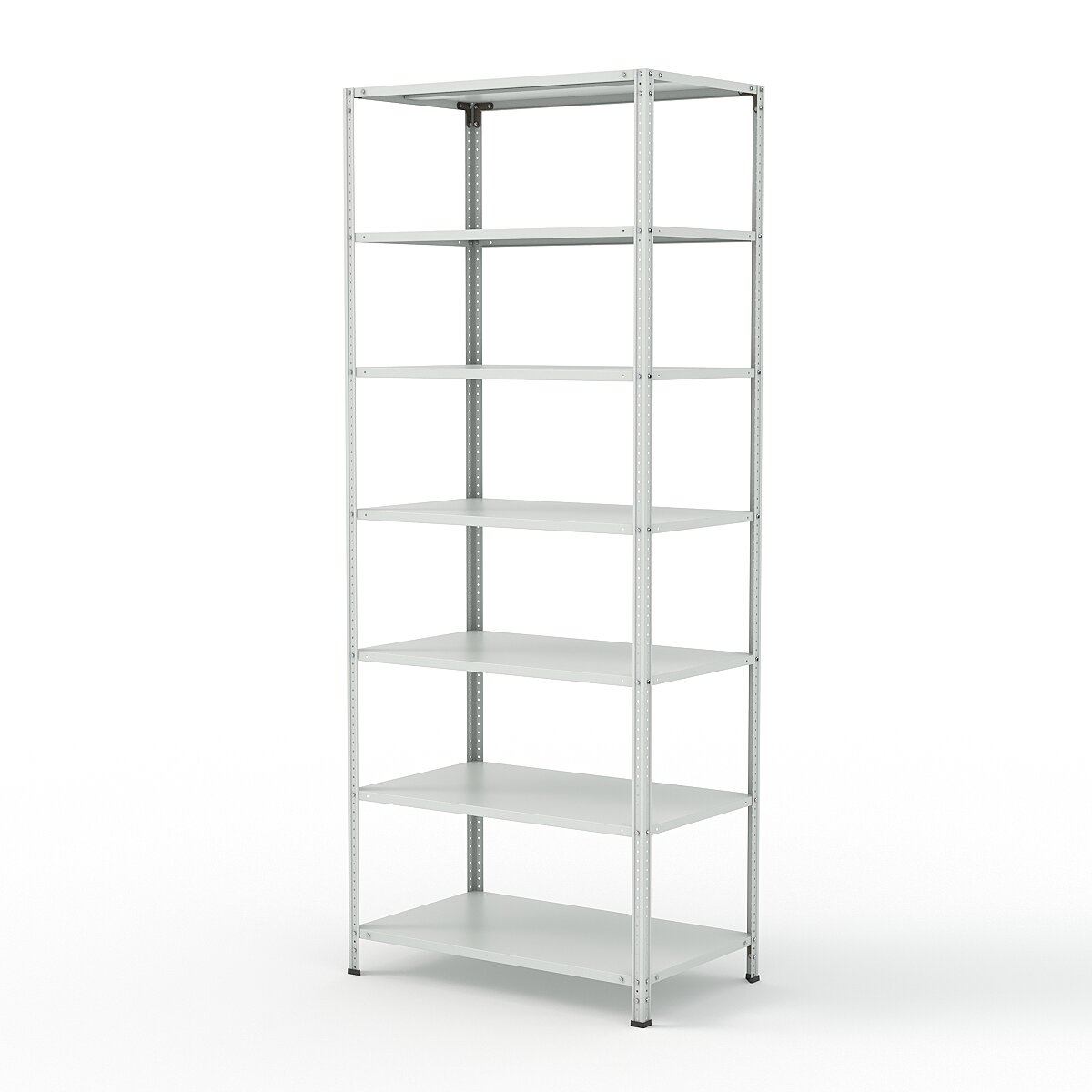 Стеллаж складской №2-600мм серый, Стеллаж складской 2500*1000*600-7 полок серый